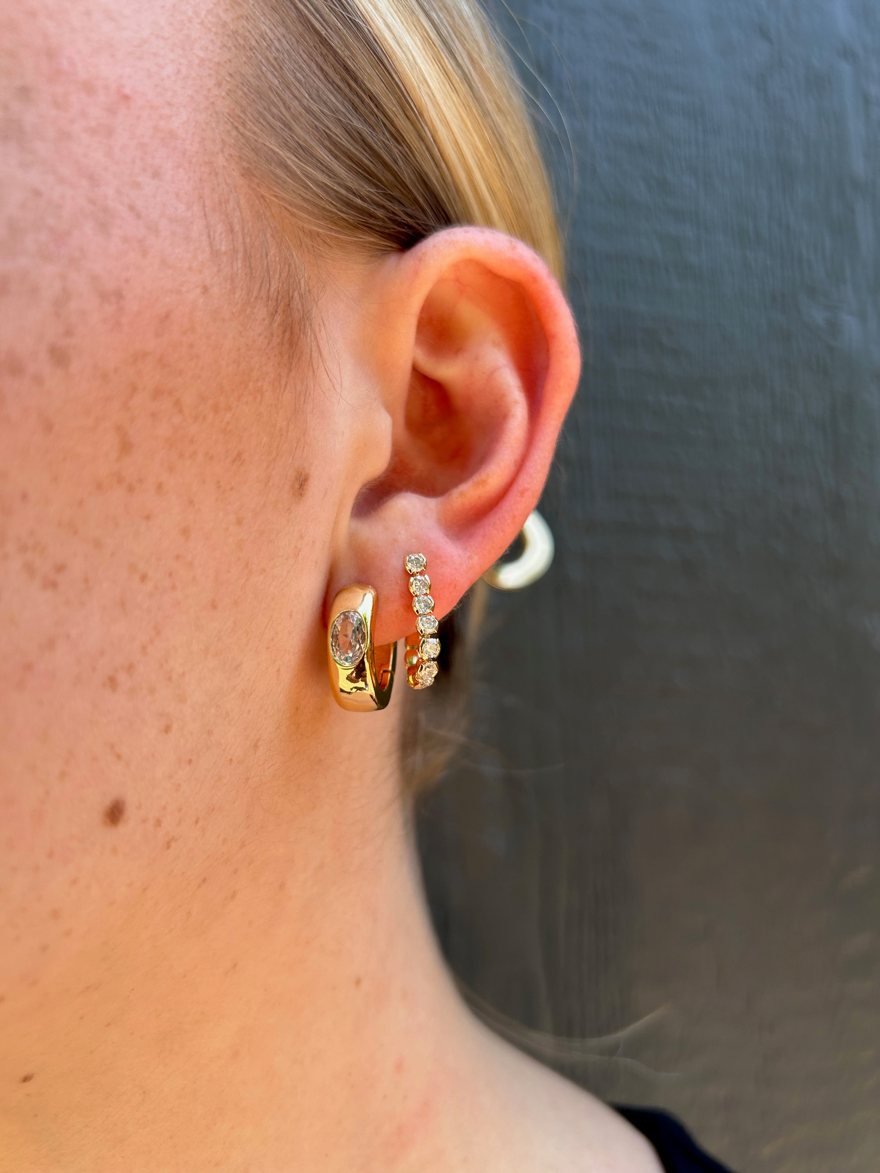 Large Diamond Hoops – Eight Five One Jewelry