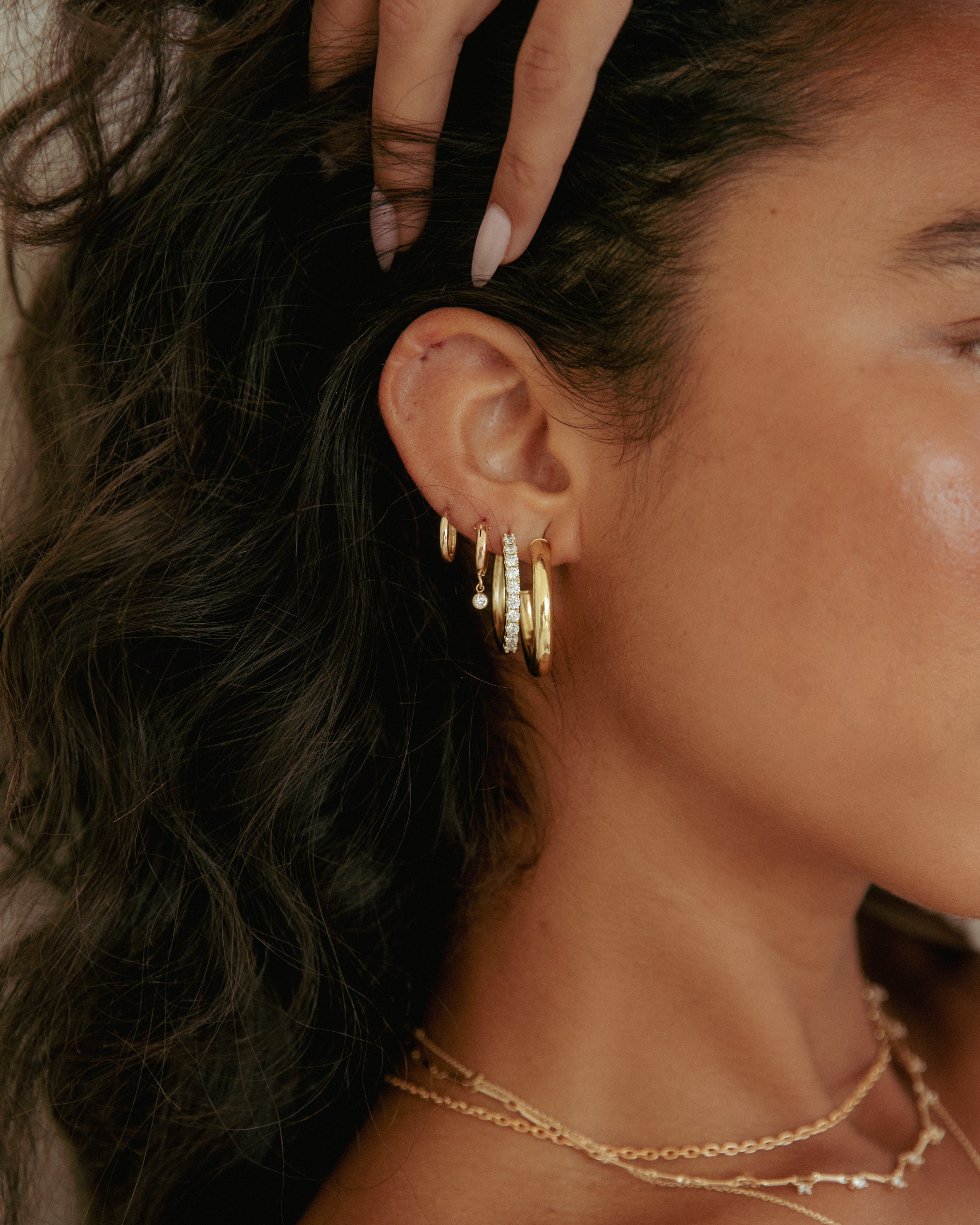 Extra large CZ hoops – Eight Five One Jewelry